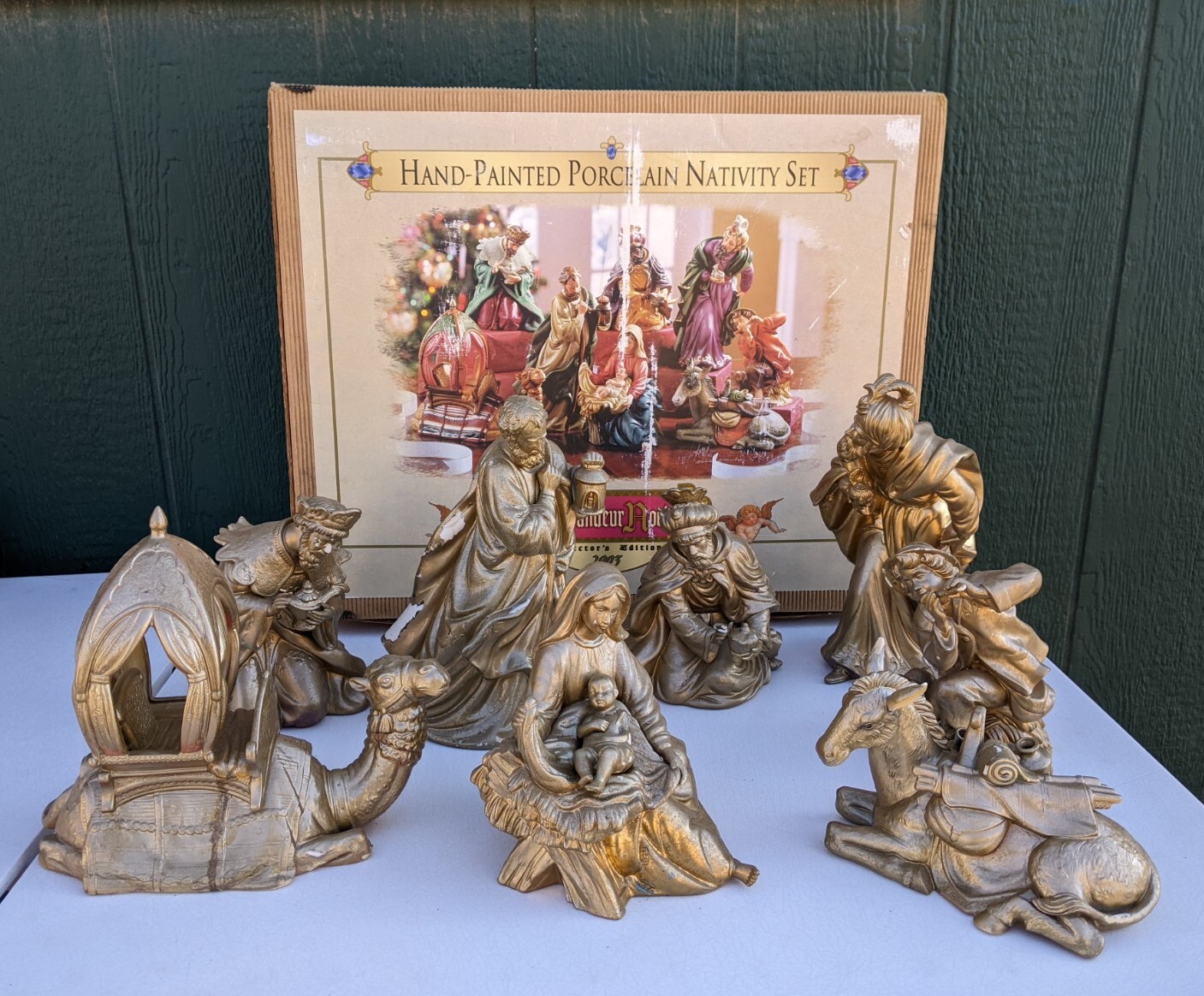 GRANDEUR NOEL HAND PAINTED PORCELAIN NATIVITY SET COLLECTOR EDITION ...