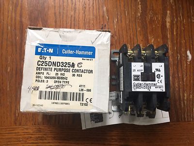 Cutler Hammer C25DND325A Definite Purpose Contactor 25 Amp | eBay
