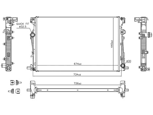 Pour Chrysler 200 2015- Radiateur Refroidissement 68229290AA | eBay