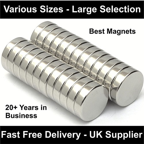 Strongest N52 Magnets Strong Various Size 2-40mm DIY, Craft, Small Disc ...