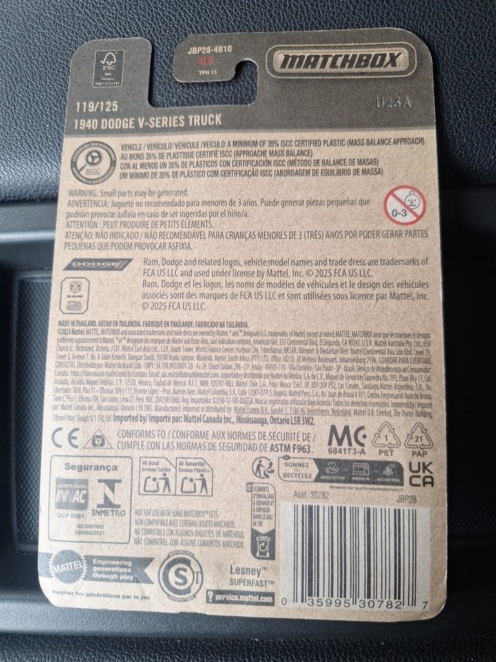 2025 Matchbox 1940 Dodge V-Series Truck beige tan pickup Mix K MB MBX ...