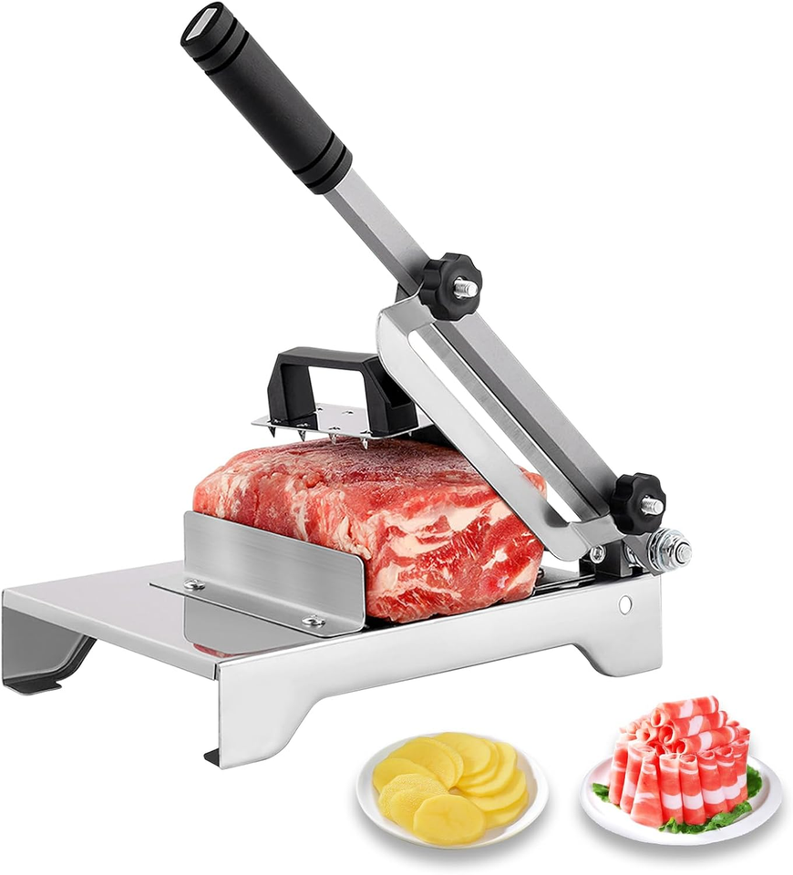 Manual Frozen Meat Slicer, Labor Saving Stainless Steel Beef Slicer ...