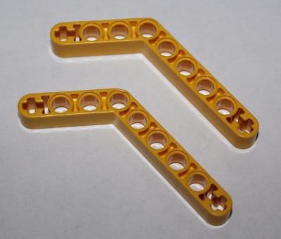Lego Technic Yellow Liftarm 1x9 Bent ref 6629/sets 8292-8483-8451-8265 ...