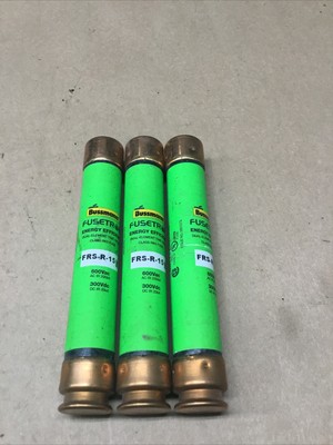 Bussmann Fusetron Energy Efficient FUSE FRS-R-15 15A Lot Of 3 #717K145 ...