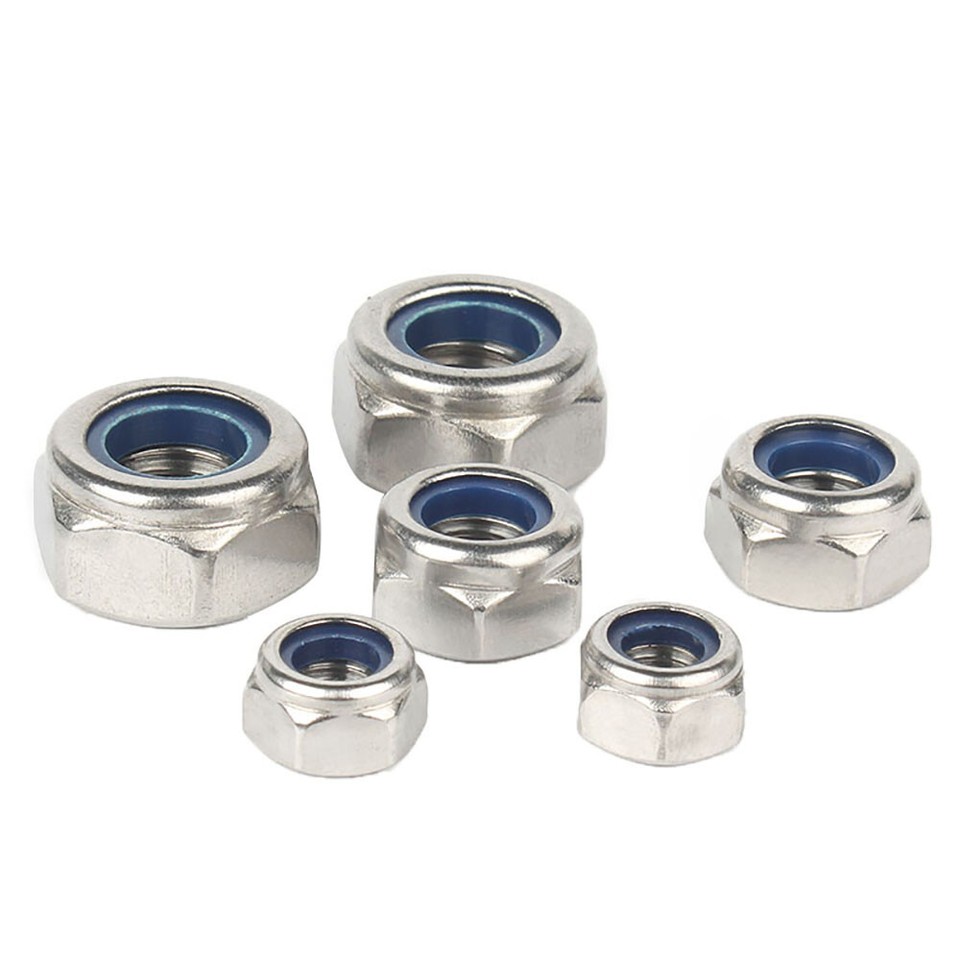 M8 M10 M12 M14 M16 M18 M20 Fine Pitch Nyloc Nuts Nylon Insert Lock Nut ...