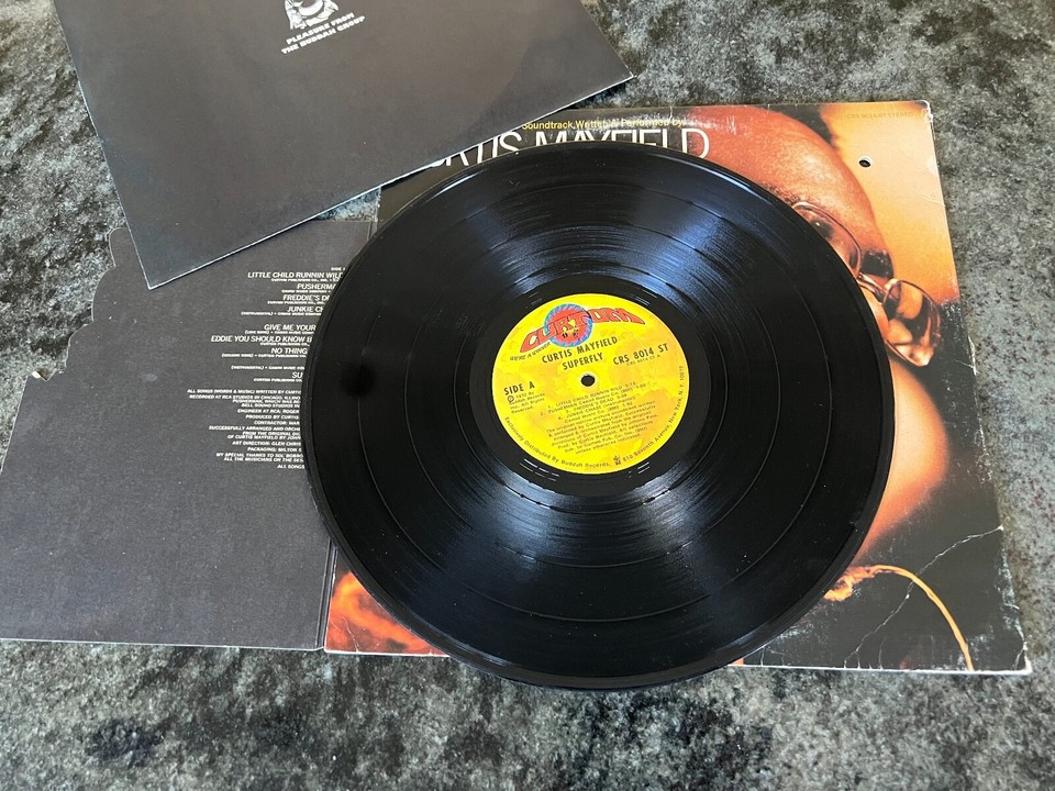 SUPER FLY 1972 ORIGINAL SOUNDTRACK VINYL LP CURTIS MAYFIELD CRS-8014 ...