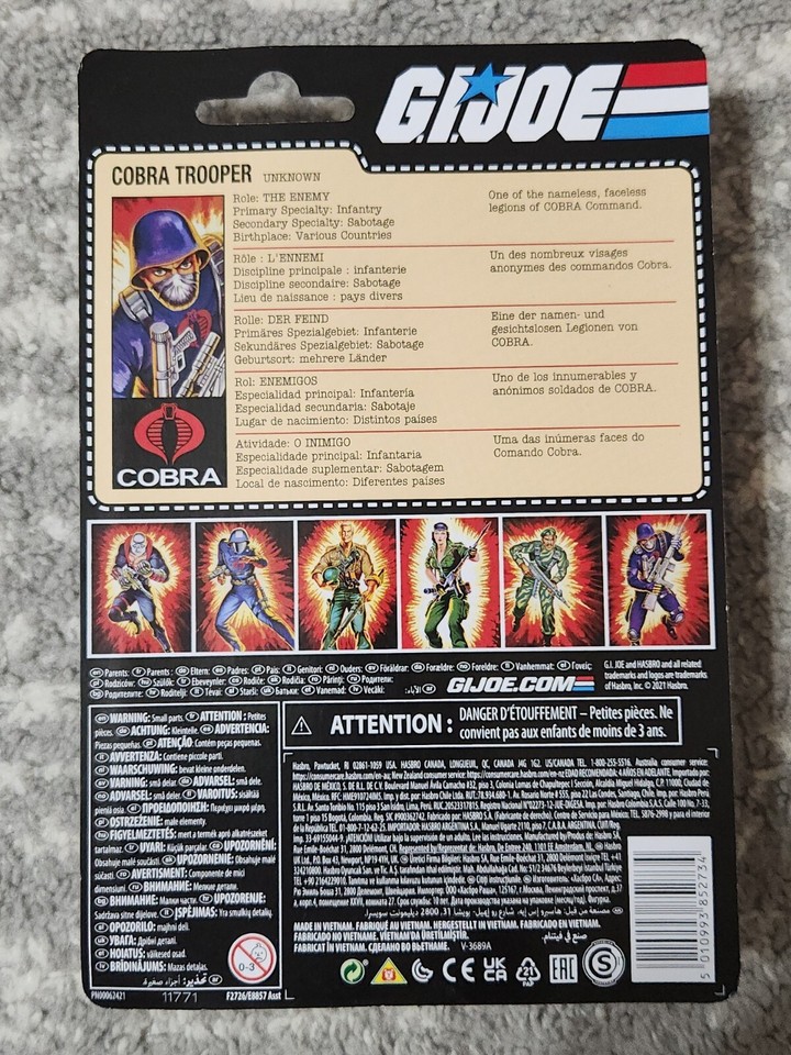 Hasbro GI Joe Retro Collection COBRA TROOPER 3.75" Action Figure | eBay