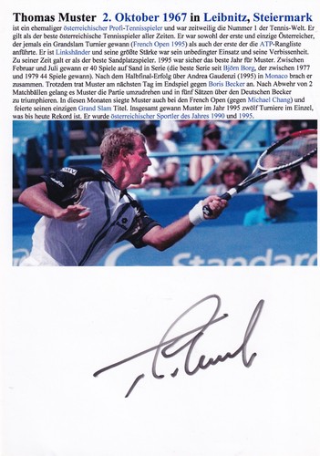 Autogramm - Thomas Muster (Tennis) | eBay