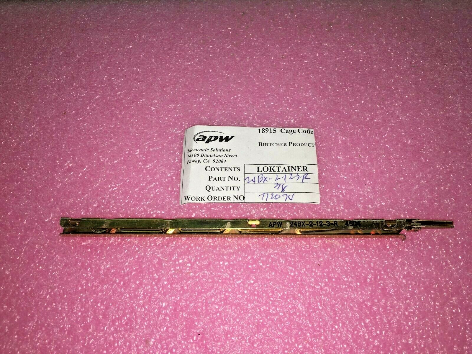 24BX-2-12-3-R, Calmark Birtcher, PCB GUIDE, LOCKING, COPPER, 6", RIGHT ...