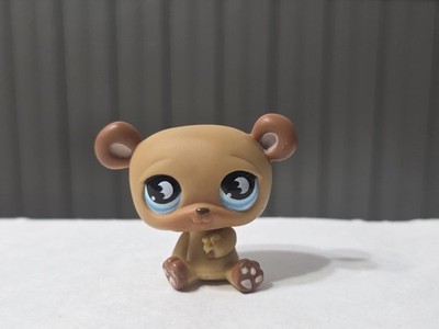 Littlest Pet Shop LPS Bear 814 Brown Honey Hungriest Blue Moon Eyes ...