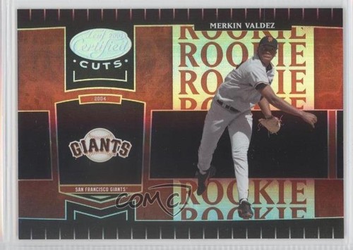 2004 Leaf Certified Cuts Rookie Marble Red /100 Merkin Valdez #283 ...