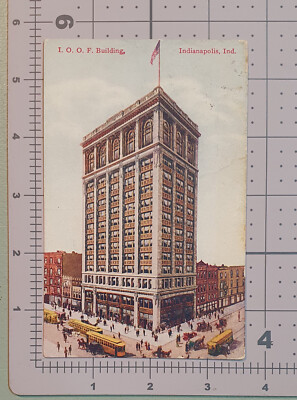 Antique 1910 IOOF Odd Fellows Building Indianapolis IN Lithograph ...