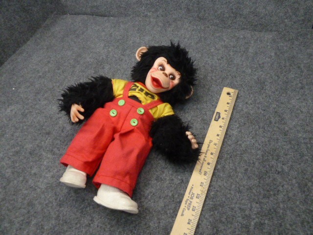 Vintage Zip The Monkey Rubber Face 16" Plush Doll Rushton Co. Zippy ...