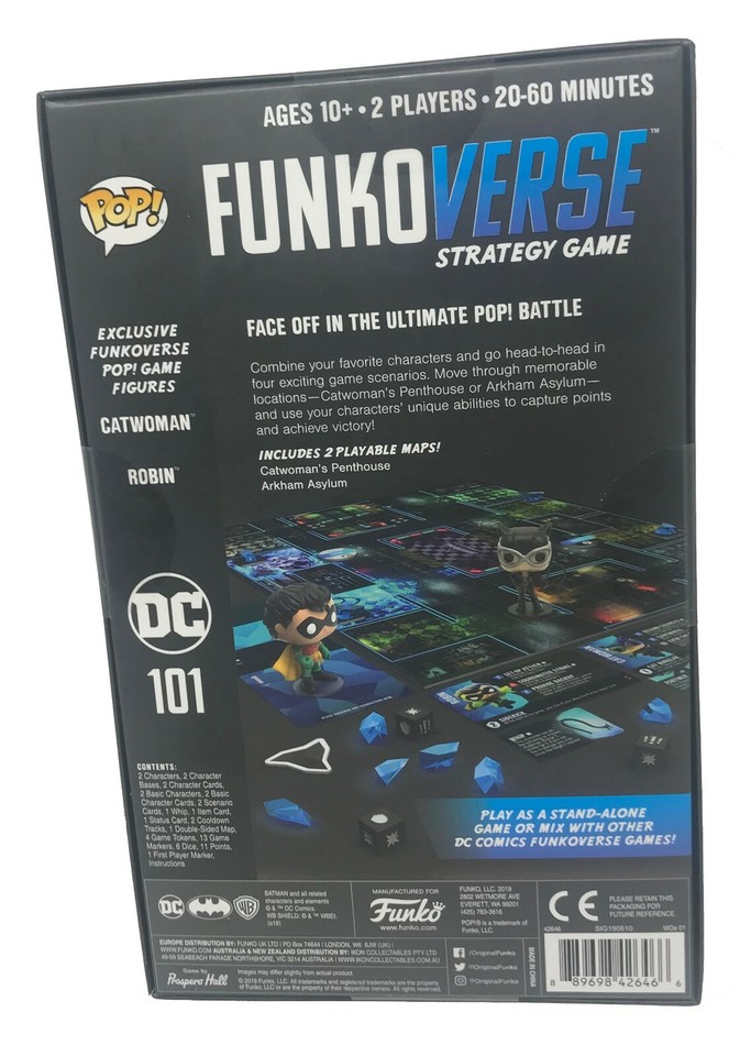 FunkoVerse Strategy Game DC Batman Themed 2 Players Age 10+ Pop Figures ...