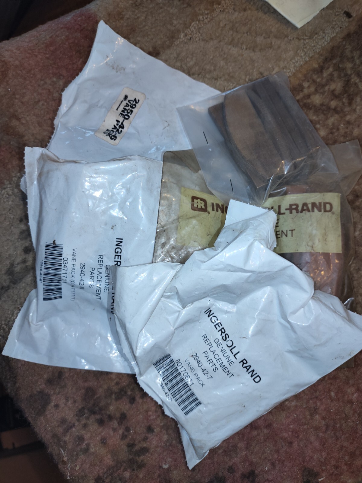 Genuine Ingersoll Rand Vane Packs 2934 2940 2945 2950 R5H 99V60 834 845 ...