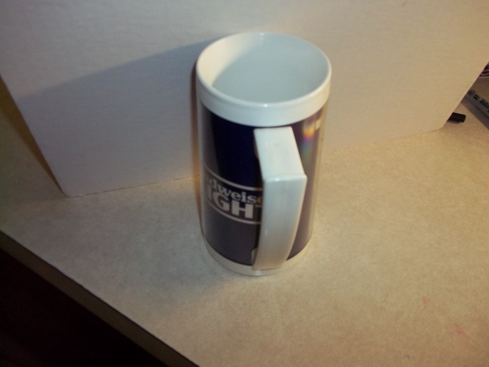 Vintage BUDWEISER LIGHT BEER MUG DRINKING CUP Thermo Serv Anheuser ...