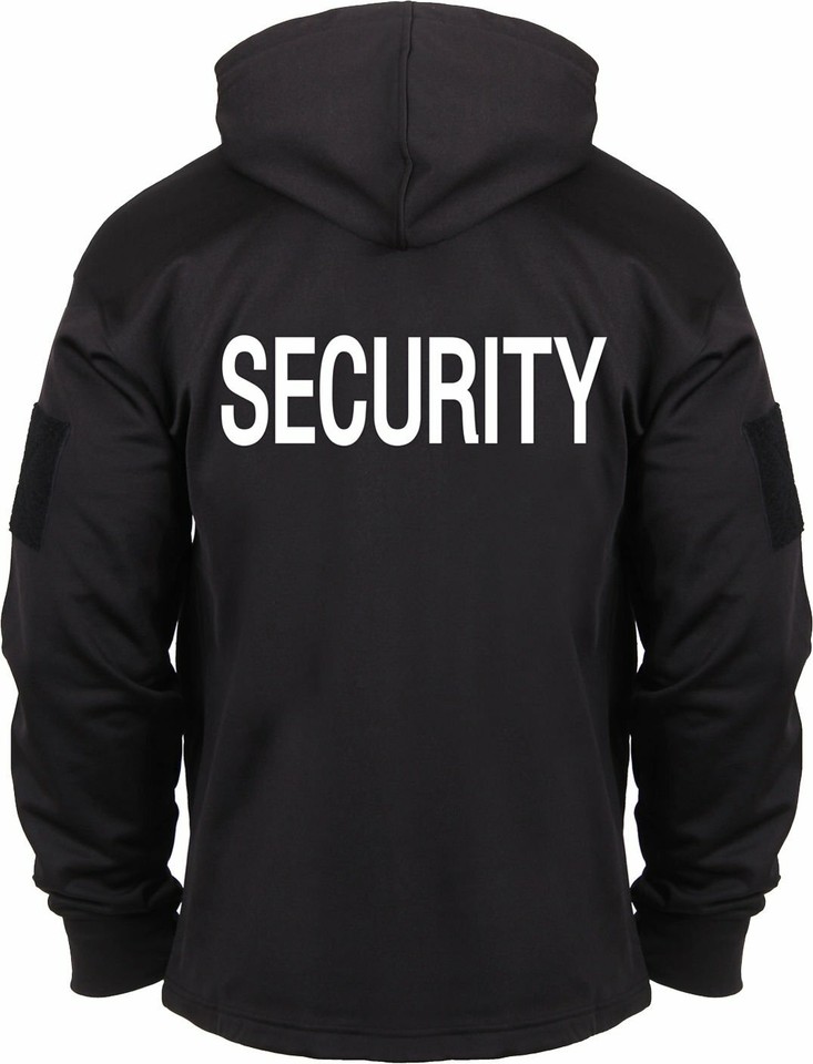 Black Security Concealed Carry Hoodie Sweatshirt Double Sided | eBay