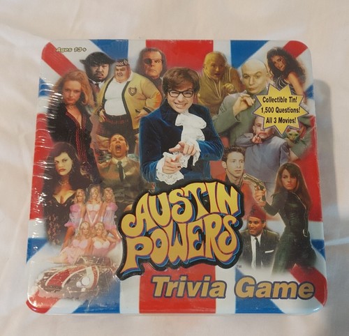 Austin Powers Trivia Game USAopoly 2002 Collectors Tin 100% Complete | eBay