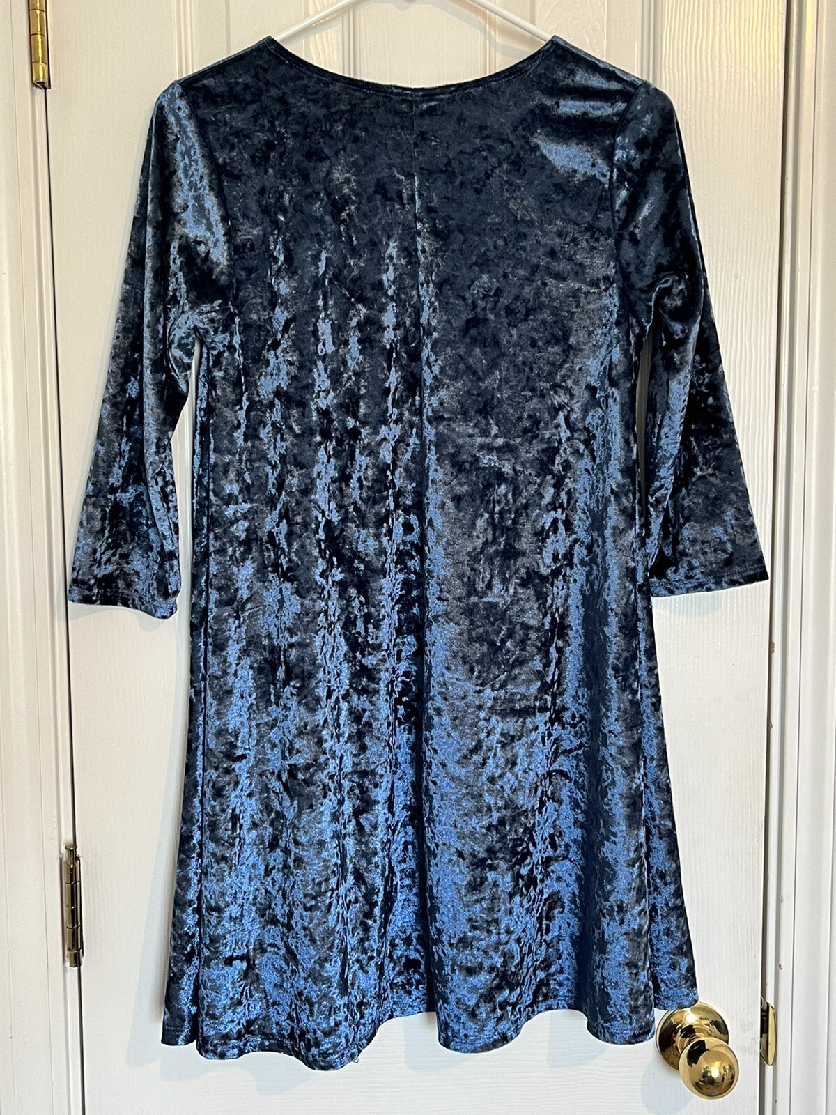 Womens Rolla Coster Velvet Velour Blue Dress Size M - Gem
