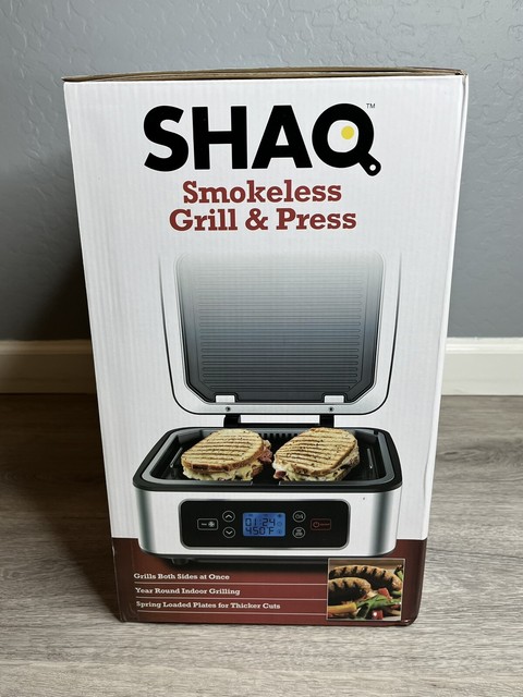 SHAQ 3-in-1 Smokeless Grill and Press for sale online | eBay