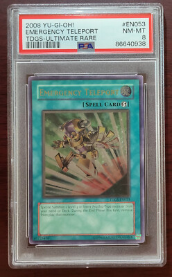 Yu-Gi-Oh! Emergency Teleport Ultimate Rare TDGS-EN053 PSA 8 | eBay