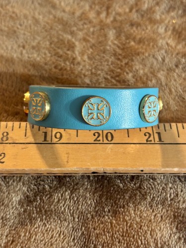 Beautiful RUSTIC CUFF Genuine Leather Teal Bracelet | eBay