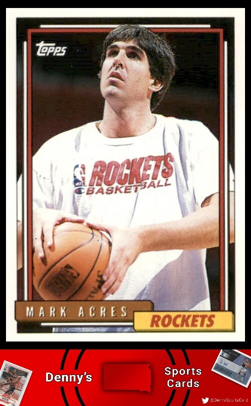 1992 Topps #380 Mark Acres Washington Bullets Basketball Card | eBay