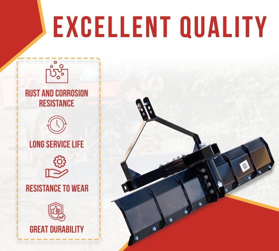 52" 3Point Grader Blade for Tractor CAT1 Scraper Blade for Garden ...