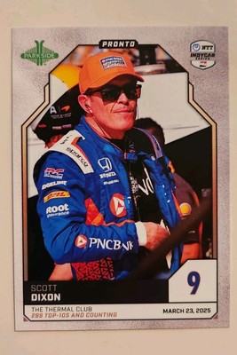 2025 Parkside Indycar Card 7 Of 10 Silver Scott Dixon Thermal Club ...