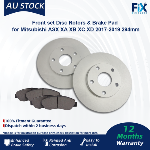 Front set Disc Rotors & Brake Pad for Mitsubishi ASX XA XB XC XD 2017 ...