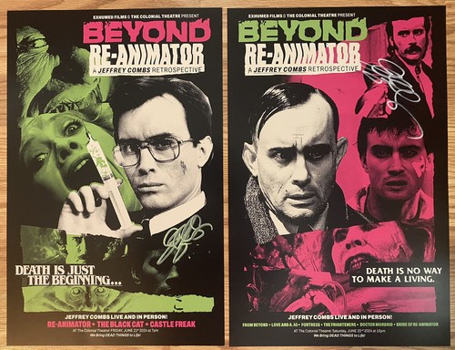 BEYOND RE-ANIMATOR Jeffrey Combs autographed 11x17 event poster #1 ...
