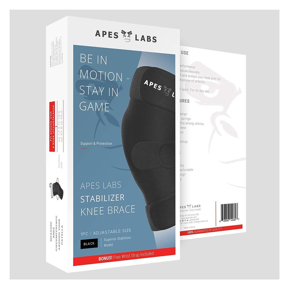 APES LABS Knee Brace Support Stabilizer for Pain Relief Patella Running | eBay