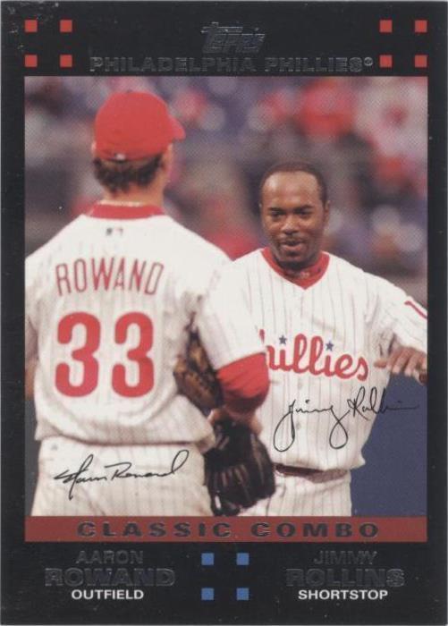 2007 Topps - Classic Combo Jimmy Rollins, Aaron Rowand #658 Red Back ...