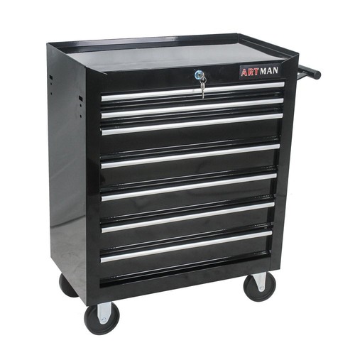 Mobile Workbench Rolling Tool storage Cabinet w/7 Drawers Single Door ...