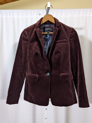 J Crew Fall 2015 Regent Blazer Crimson Maroon Velvet Jacket Tuxedo ...