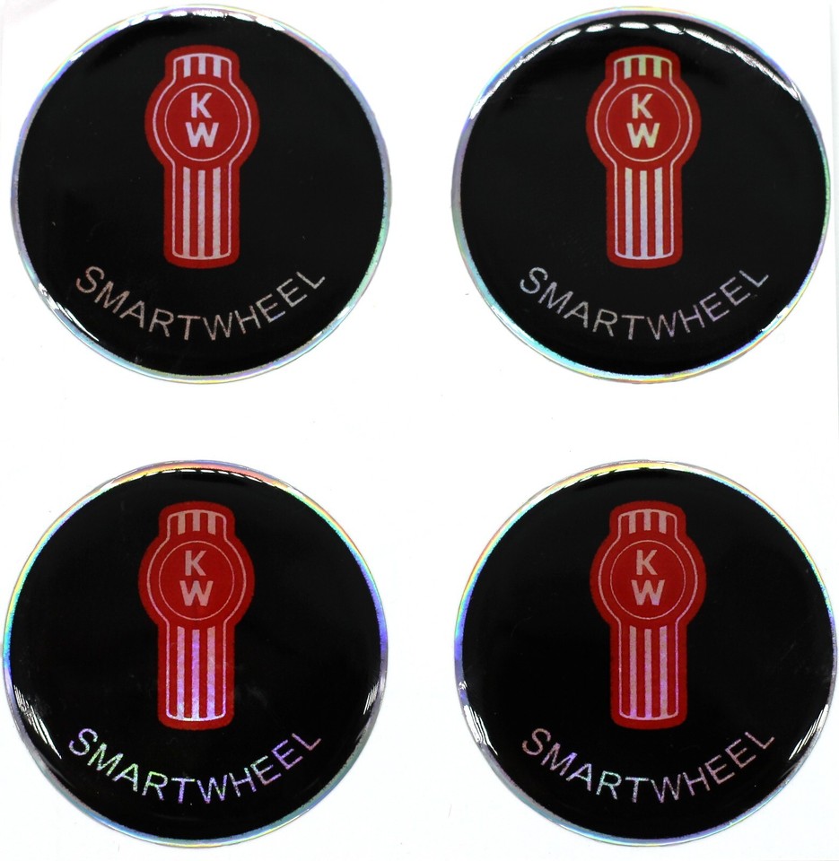 "FITS KENWORTH ""SMART WHEEL"" Steering Wheel Horn Pad Emblem Set 4 ...