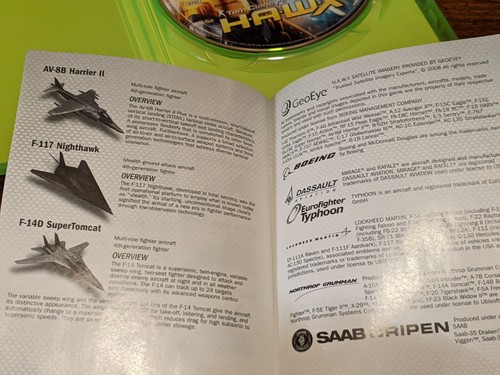 HAWX Complete, and tested. Microsoft Xbox 360 Backwards Compatible Pics ...