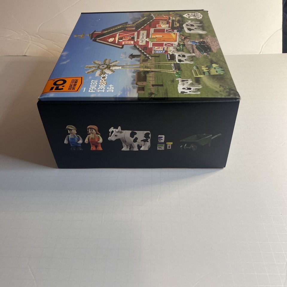 Farm Cow-Barn Lighting Building-Bricks Set - Farm Life Cow Barn House ...