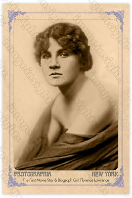FLORENCE LAWRENCE The First Movie Star Vintage Photo Reprint Cabinet ...