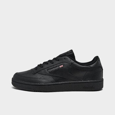 Men's Reebok Club C 85 Leather Tennis Shoes - AR0454 Black Charcoal | eBay