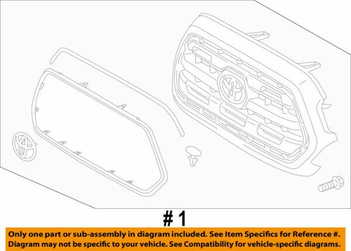 53141-71010 Toyota Emblem, radiator grille (or front panel) 5314171010 ...