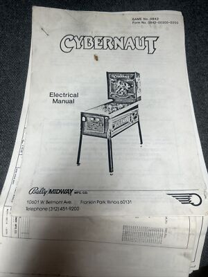 Bally / Midway CYBERNAUT Pinball Machine Manual - good used copy | eBay