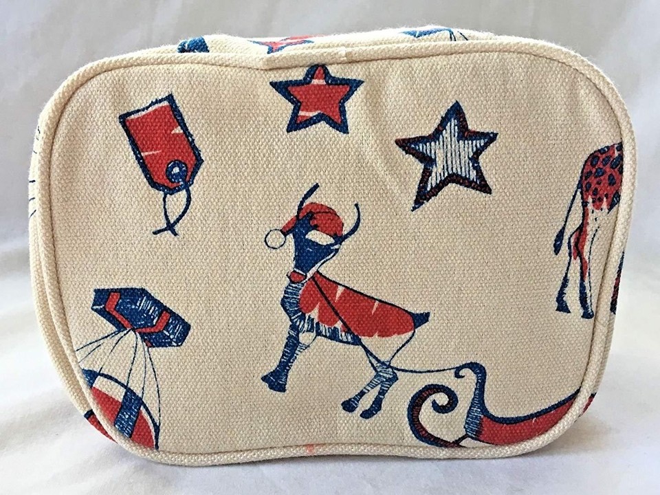 Origins Makeup Bag ~ Orange EVA Coated Rectangle Cosmetic Case with ...