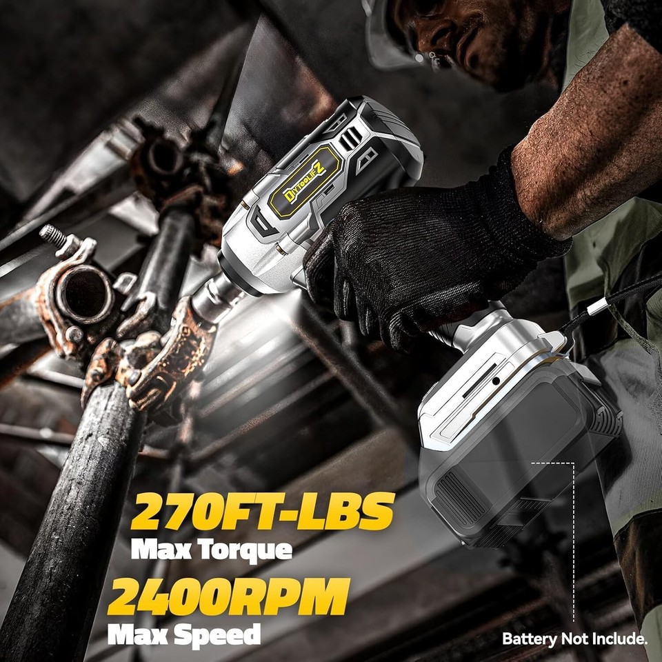 DIYtoolifz Cordless Impact Wrench for Dewalt 20v Battery: 250Ft-lbs ...