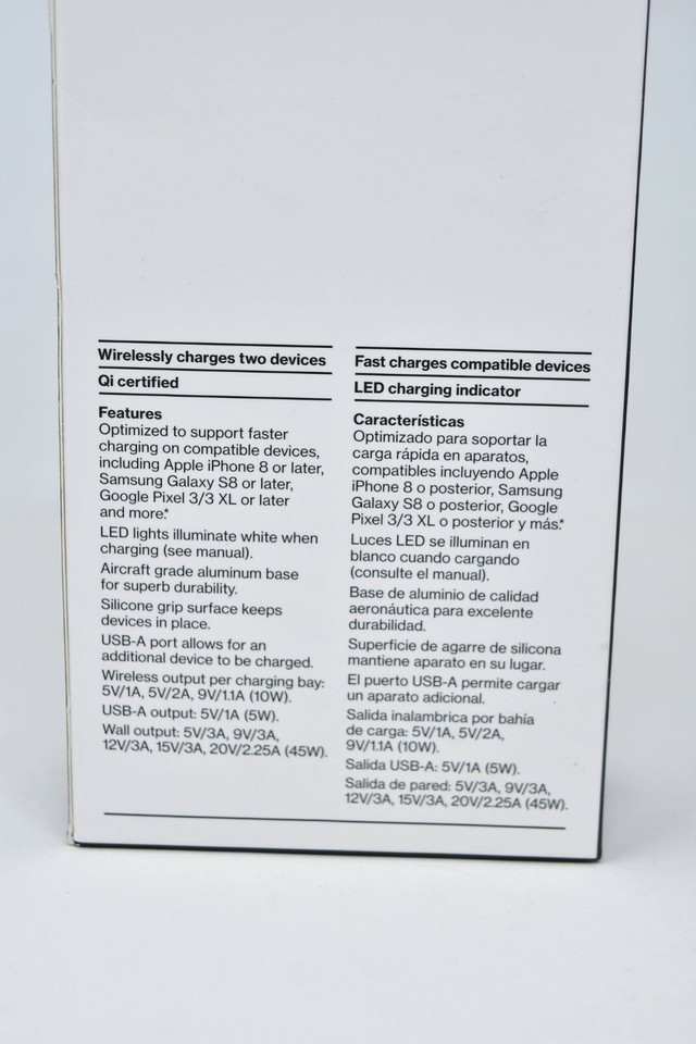 Verizon Fast Charger Dual Wireless Charging Pad for Samsung, iPhones ...