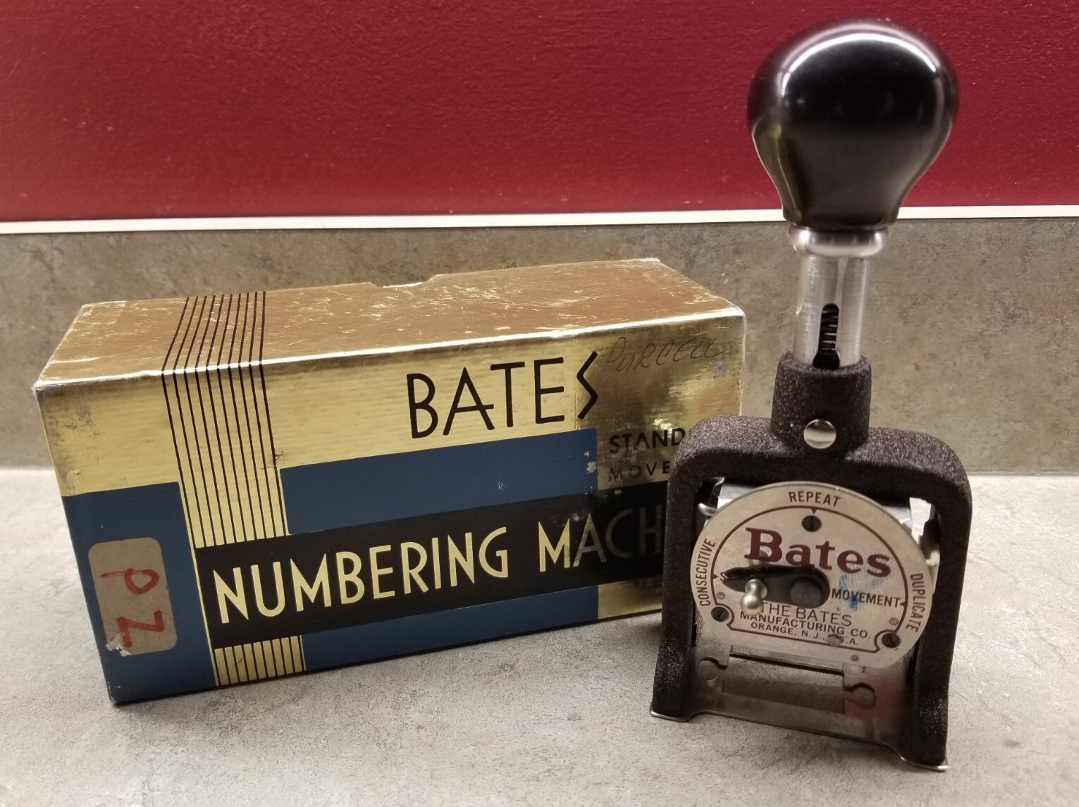 Vintage Bates Numbering Machine 6 Wheels Style E Original Box Standard ...