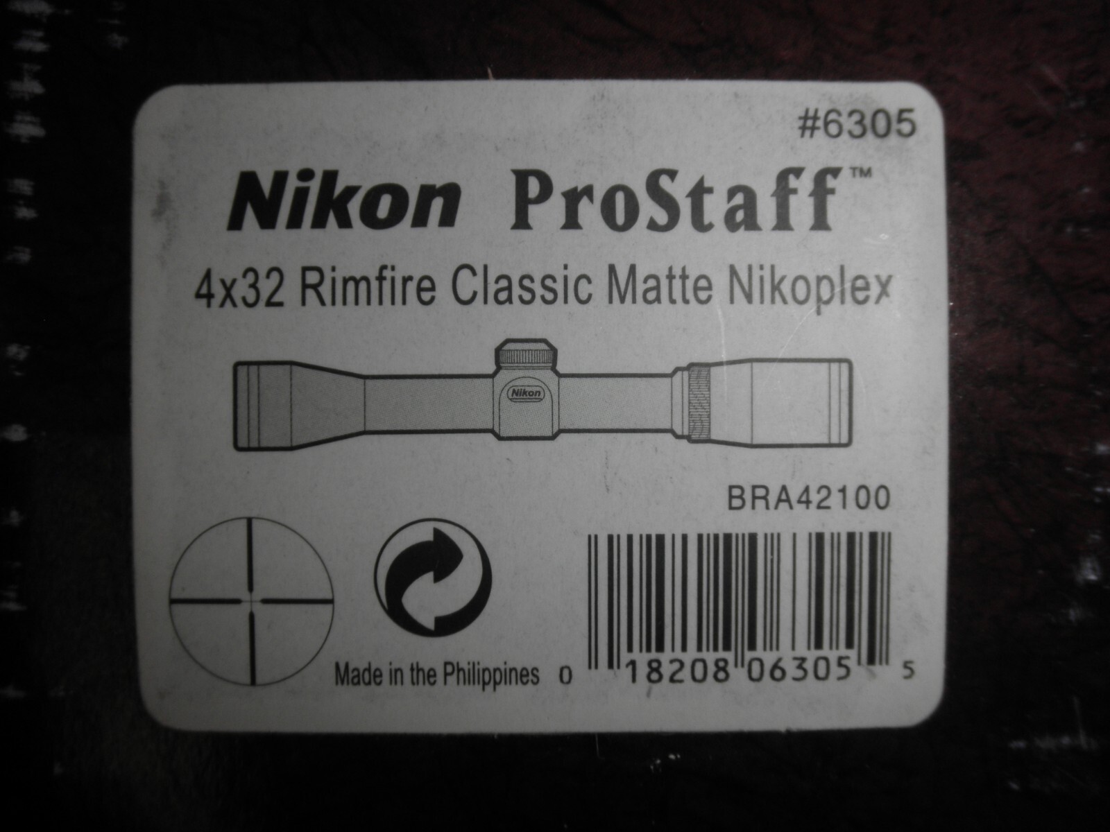 Nikon Prostaff Rimfire Classic 4x32mm Matte Scope #6305 .22 Cal. 22LR ...