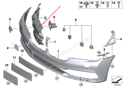 NEW BMW 7 G11 RIGHT FOG LIGHT BRACKET 51117357230 7357230 2016 OEM | eBay
