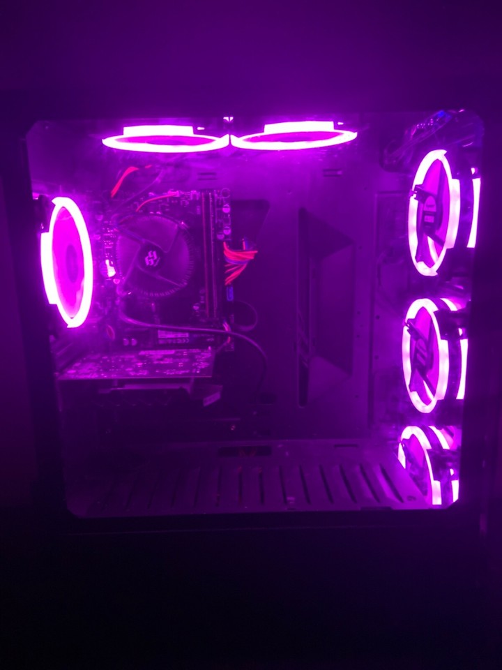 Gaming PC Desktop Computer Windows 10 pro,WiFi Ready 6 RGB Fans with ...