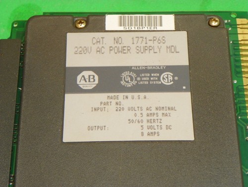 Allen Bradley AB 1771-P6S 220V AC Power Supply Module F2/839 H3 | eBay